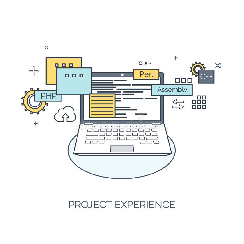 Vector Illustration. Flat Computing Background. Programming,coding. Web ...