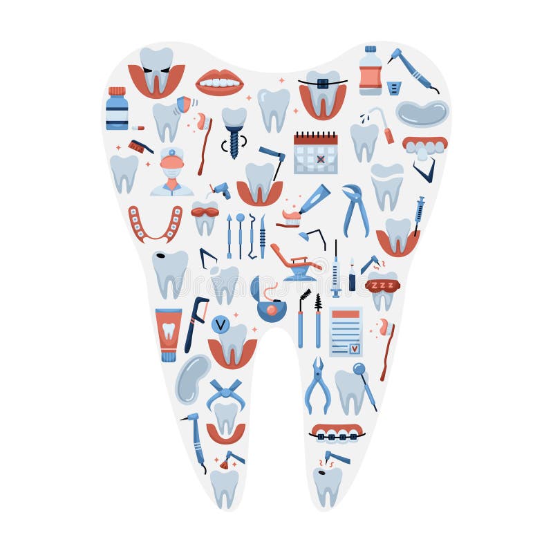 Tooth Shape Design Ideas. Modern Minimalist and Elegant Vector ...