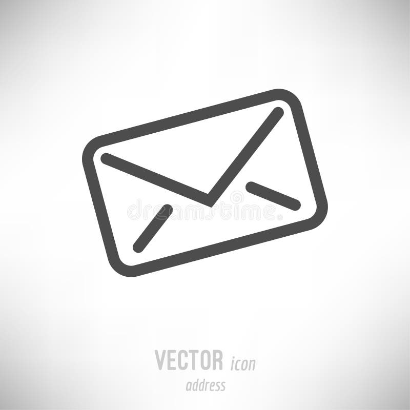 Flat address envelope icon stock vector. Illustration of white - 133915523