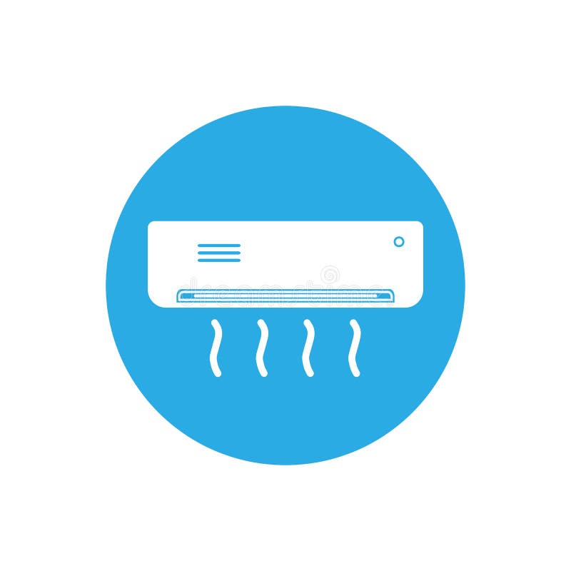 Split Air Conditioner Icon. Vector Illustration, Flat Design Stock ... Split Air Conditioner Icon. Vector Illustration, Flat Design Stock ...