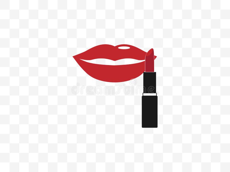 Lips, Lipstick, Makeup Icon. Vector Illustration, Flat Design Stock ...