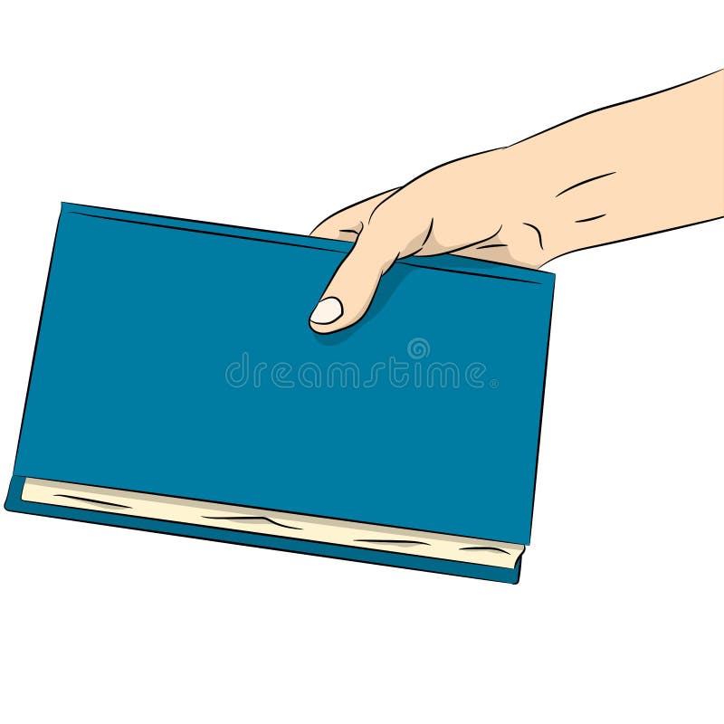 Book in hand. stock vector. Illustration of author, book - 190770654