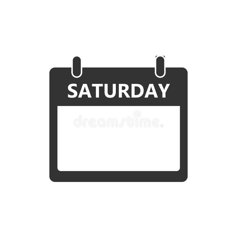 Calendar, Day, Event Icon. Saturday. Vector Illustration, Flat Design ...