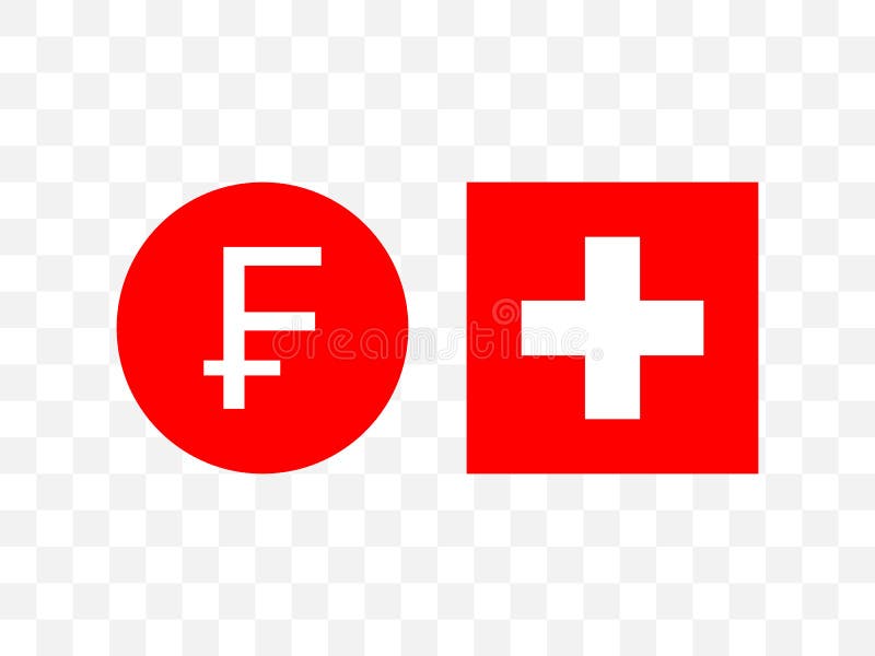 Swiss Franc Currency Symbol With Flag Of Switzerland Stock Vector ...