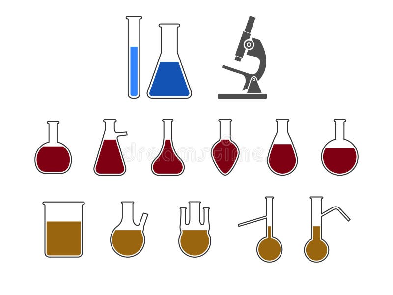 Flask, Laboratory Icon. Vector Illustration, Flat Design Stock ...