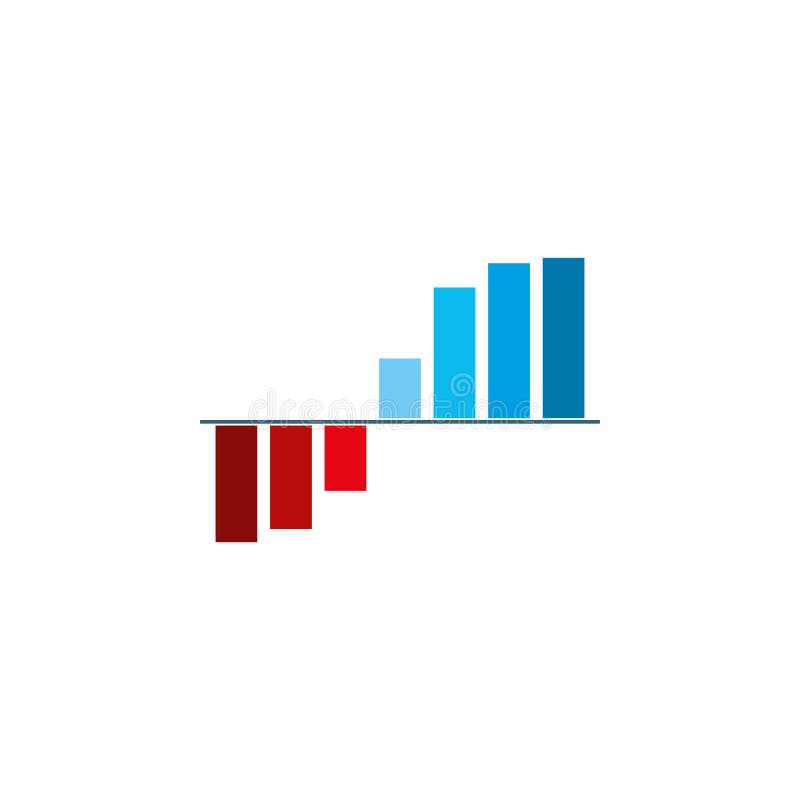 Bar Graph Chart Icon. Vector Illustration, Flat Design Stock ...