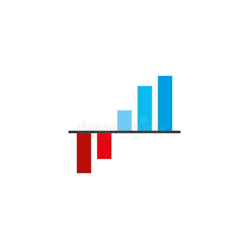 Bar Graph Chart Icon. Vector Illustration, Flat Design. Stock Vector ...