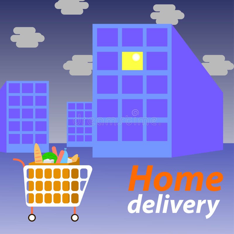 Vector Illustration Flat Design. Home Delivery Stock Vector ...
