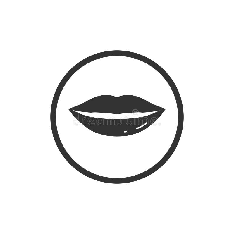 Human Lips Icon. Vector Illustration, Flat Design Stock Illustration ...