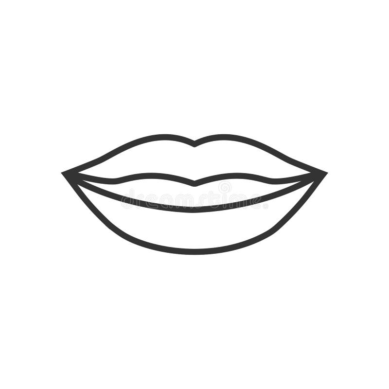 Human Lips Icon. Vector Illustration, Flat Design Stock Illustration ...
