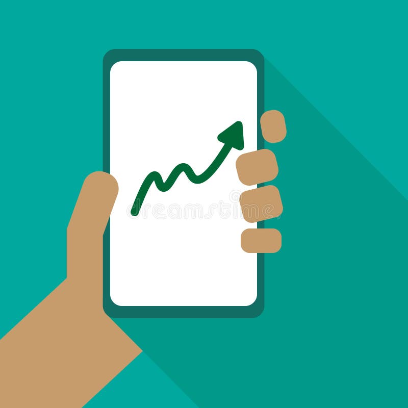 Vector Illustration. Flat Design. Increasing Graph. Stock Vector ...