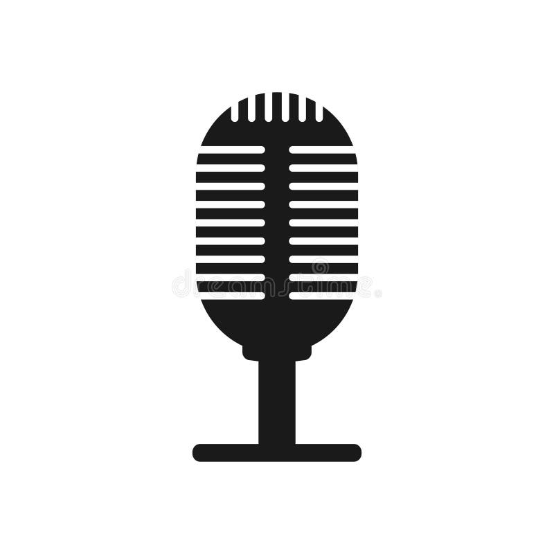 Microphone Mic Icon. Vector Illustration, Flat Design Stock ...
