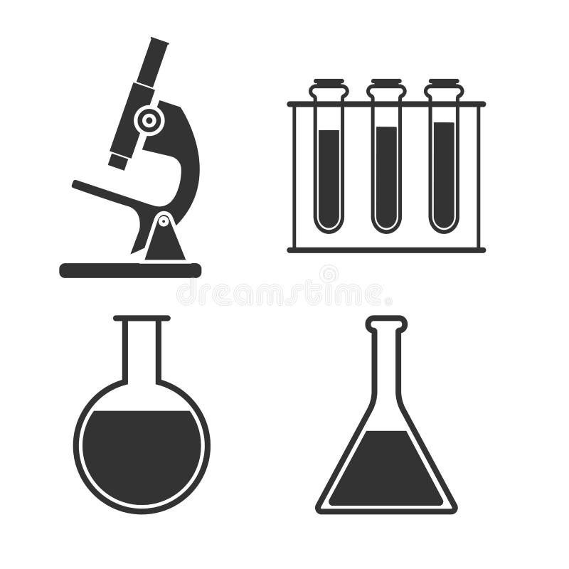 Laboratory Icon Set. Vector Illustration, Flat Design Stock ...