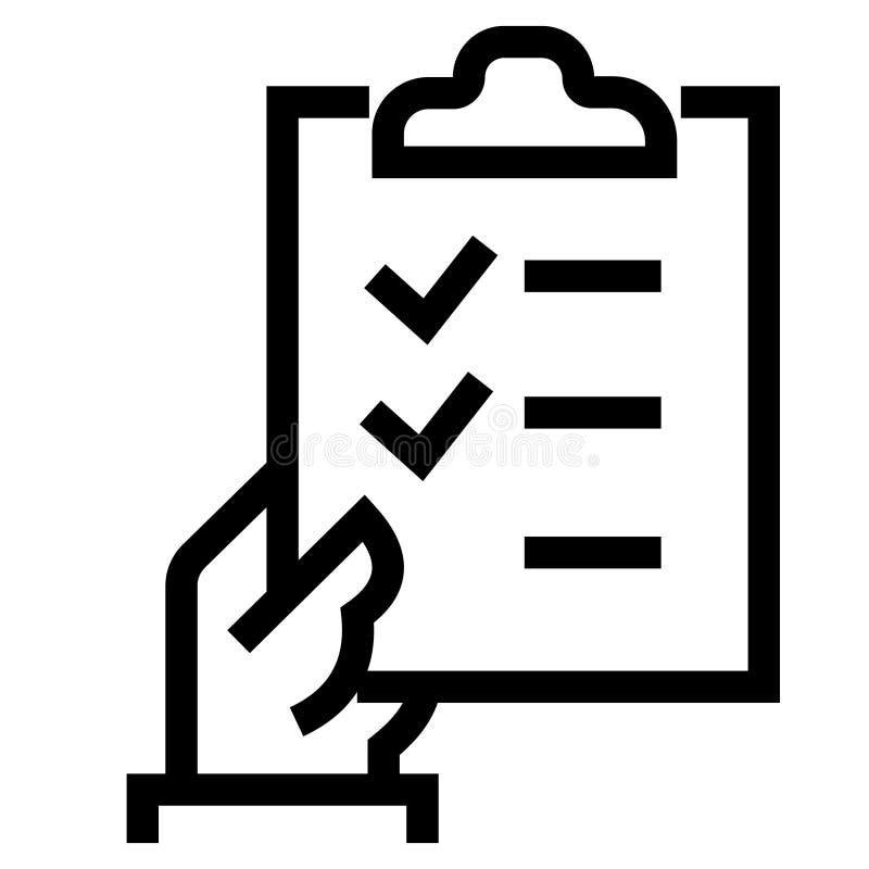 Clipboard Checklist Black Hand Stock Illustrations – 633 Clipboard ...
