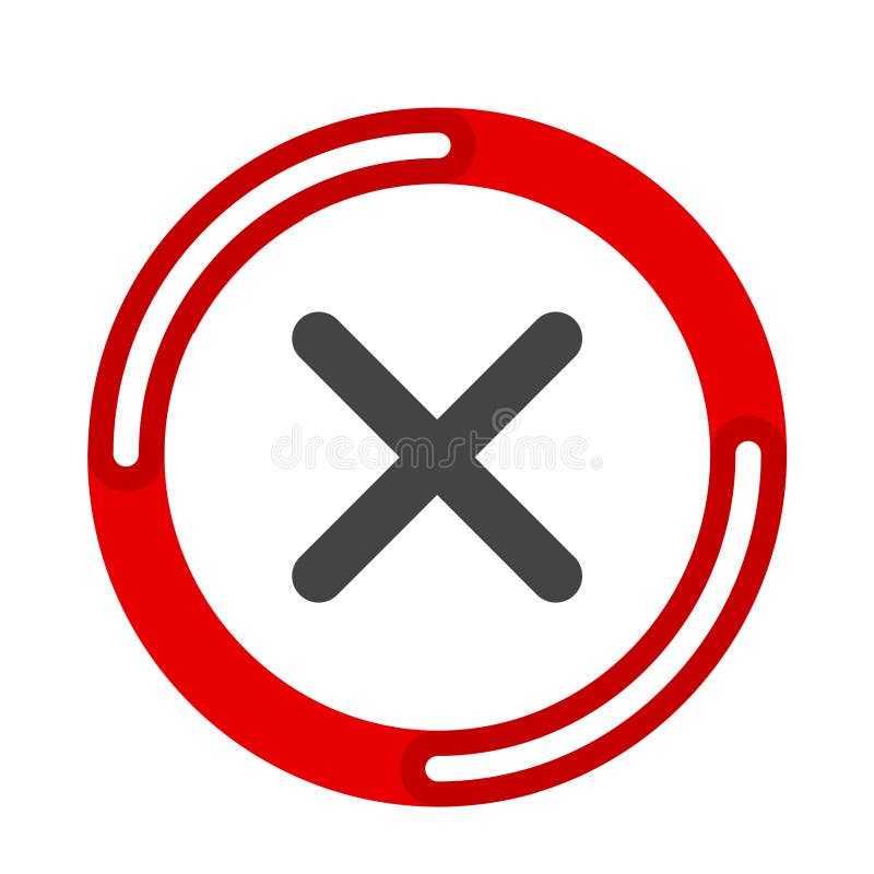 Check Mark NO. Vector Illustration Flat Design UI and UX Stock Vector ...