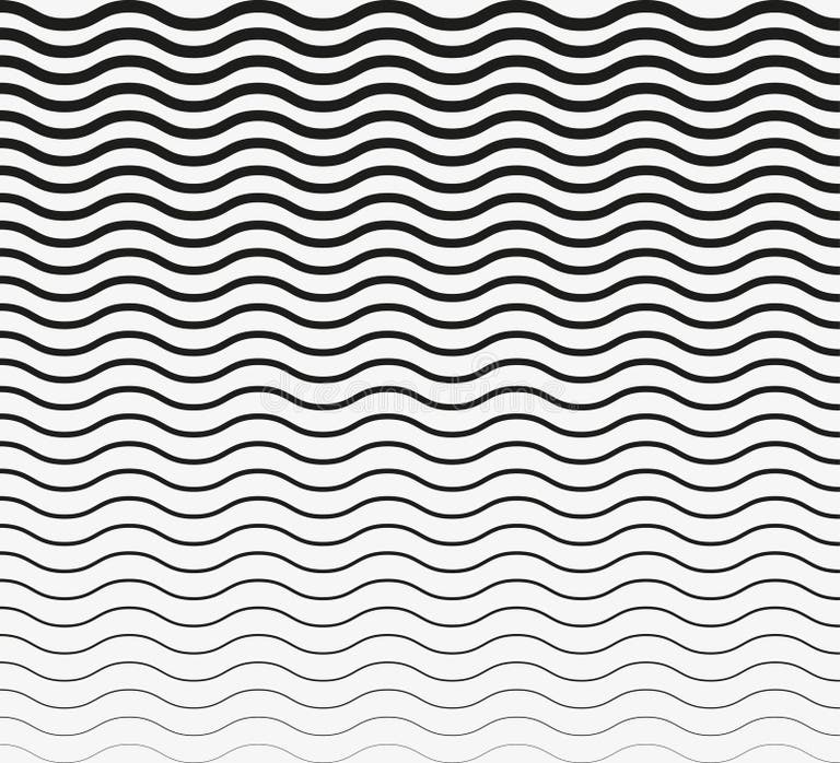 Wavy Horizontal Lines. Vector Illustration, Flat Design Stock ...