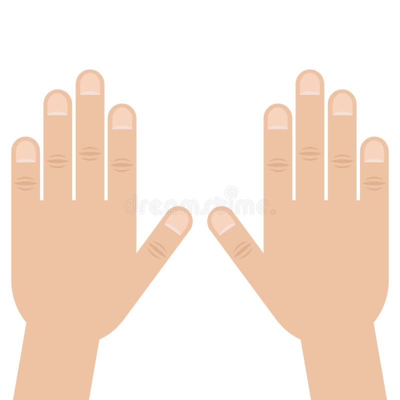 Vector Illustration. Flat Hands. Fingers Nails. Stock Vector ...