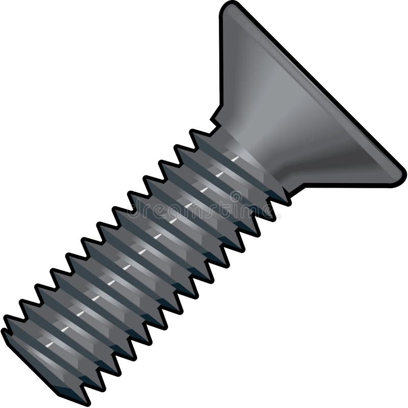 Hex Bolt Vector Illustration Stock Vector - Illustration of head ...