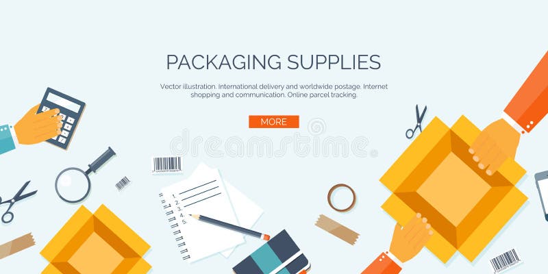 Vector Illustration. Flat Header. International Delivery, Worldwide ...