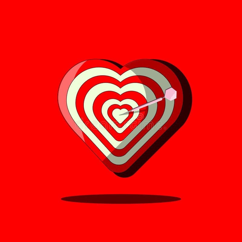 Flat icon Dart Love stock vector. Illustration of heart - 181737844