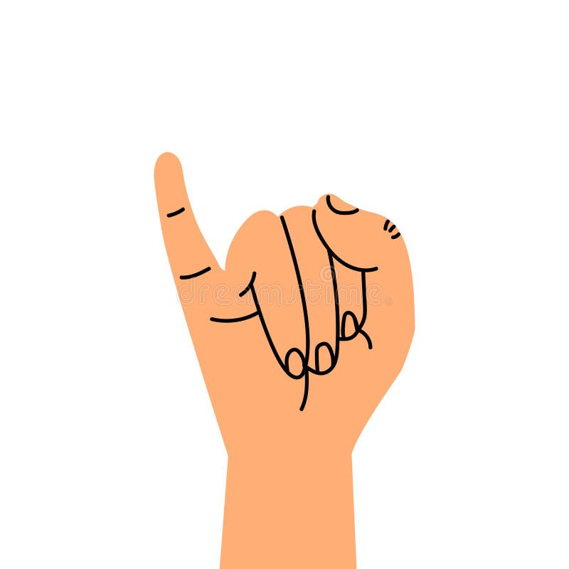 Little Finger Making Gesturing Vector Stock Vector - Illustration of ...
