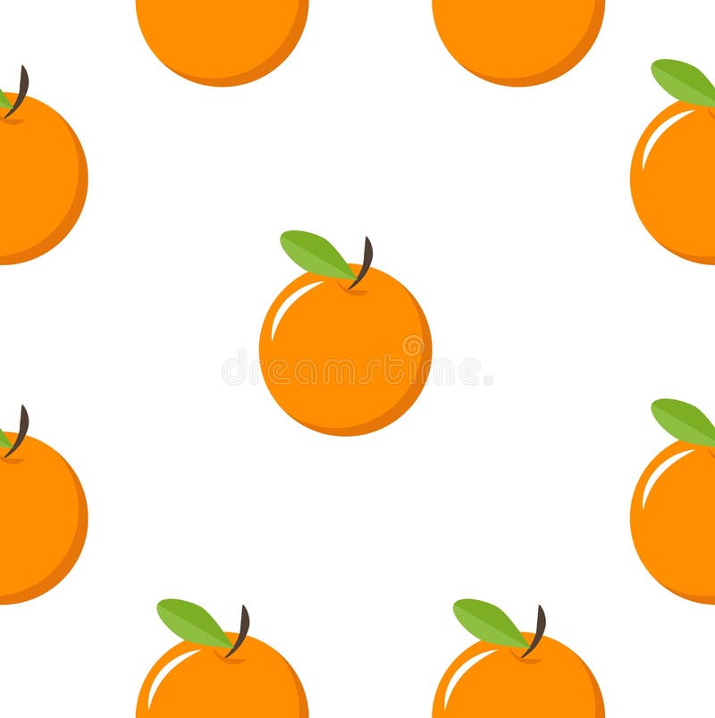 Oranges Fruit Seamless Pattern Stock Vector - Illustration of natural ...