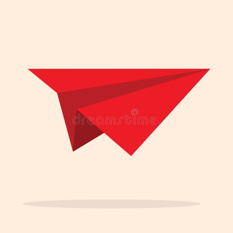Red Paper plane vector stock vector. Illustration of game - 125225542