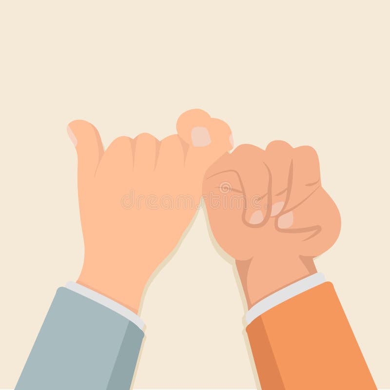 Promise hands flat design stock vector. Illustration of concept - 111617983