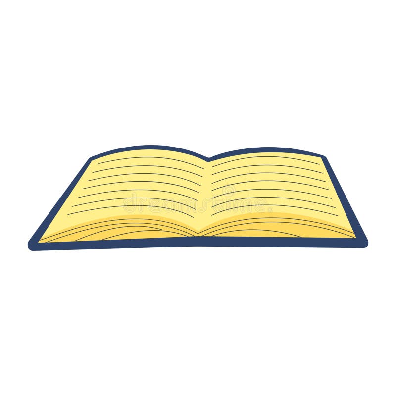 Vector Illustration of a Flat Open Book Design with a Cartoon Style ...