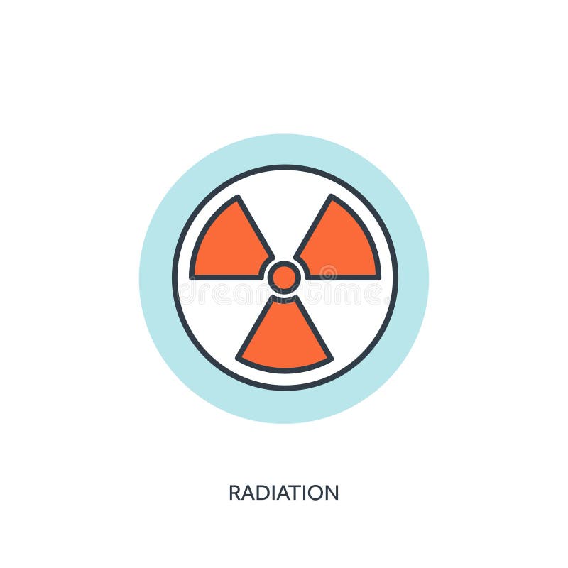 Vector Illustration. Flat Radiation Icon. Stock Vector - Illustration ...
