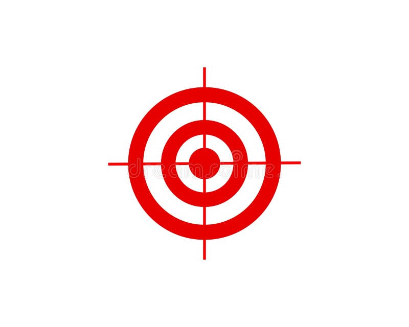 Vector Illustration of a Flat Red Target Icon Stock Vector ...