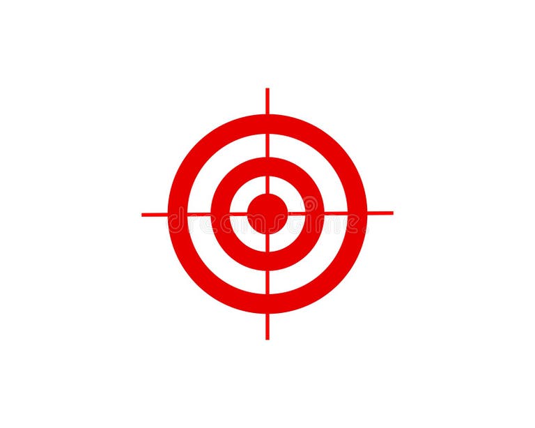 Vector Illustration of a Flat Red Target Icon Stock Vector ...