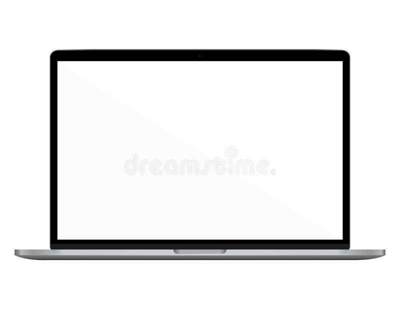 Vector Illustration in Flat Style Laptop Computer PC with Space for ...