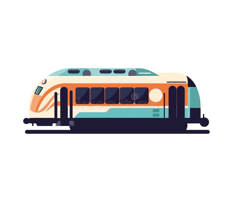 Flat Train Illustration stock vector. Illustration of city - 275202126