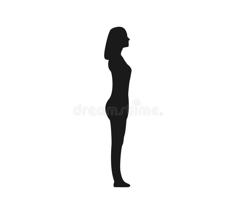 Woman Standing Up Silhouette