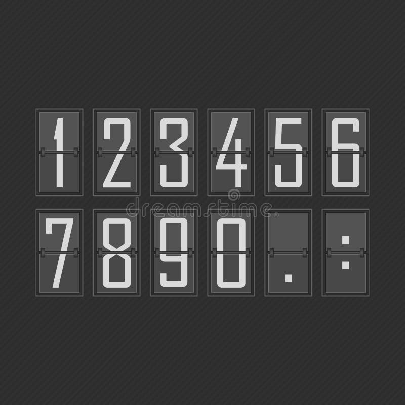 Vector Illustration of Flip Numbers Stock Vector - Illustration of ...