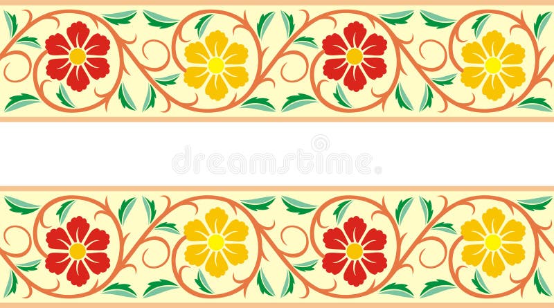 Floral Ornament for an Elegant Frame Edge Stock Vector - Illustration ...