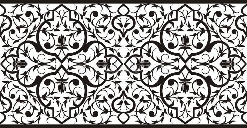 Vector Illustration of Floral Ornament for Elegant Frame Edges Stock ...