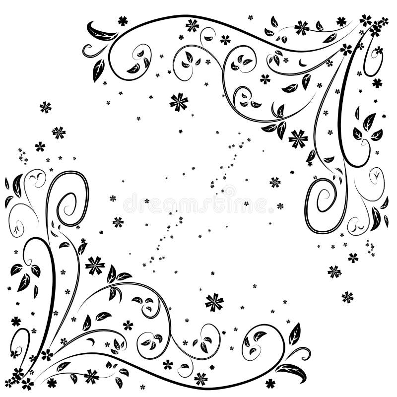 Vector Illustration of Flower Curl Pattern Stock Vector - Illustration ...