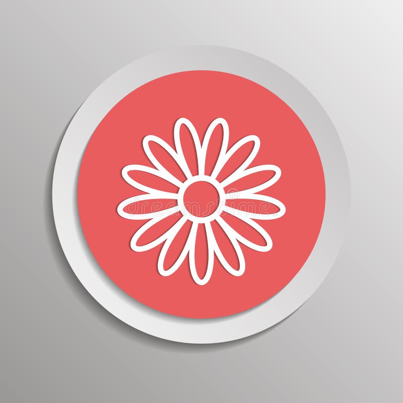 Vector Illustration Flower Icon. Vector Illustration on a Sticker with ...
