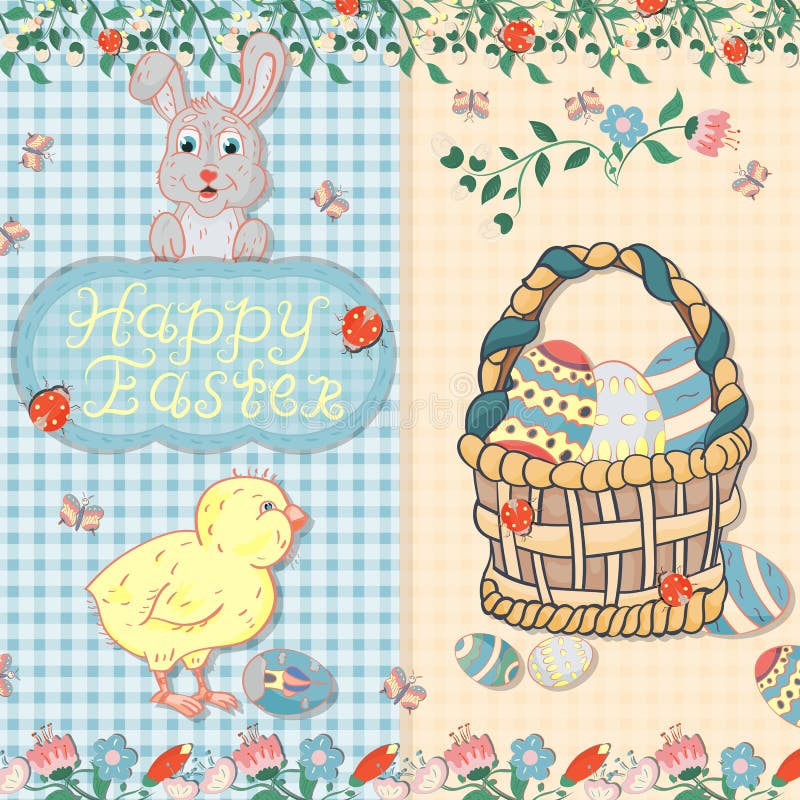 Illustration in Childrens Style_2_on the Theme of Easter, the Layout of ...