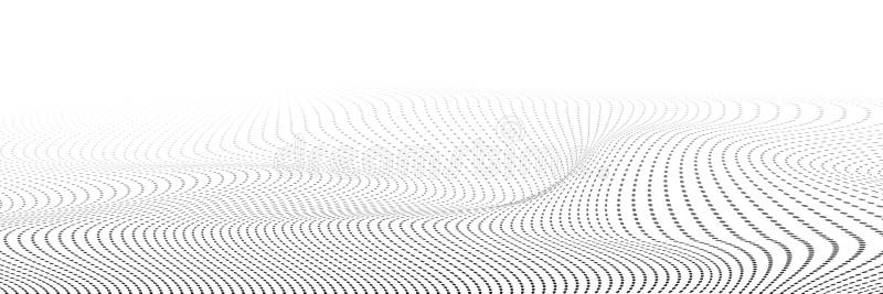Vector Illustration. Fluid Wave of Data Points Reflects Endless Rhythm ...