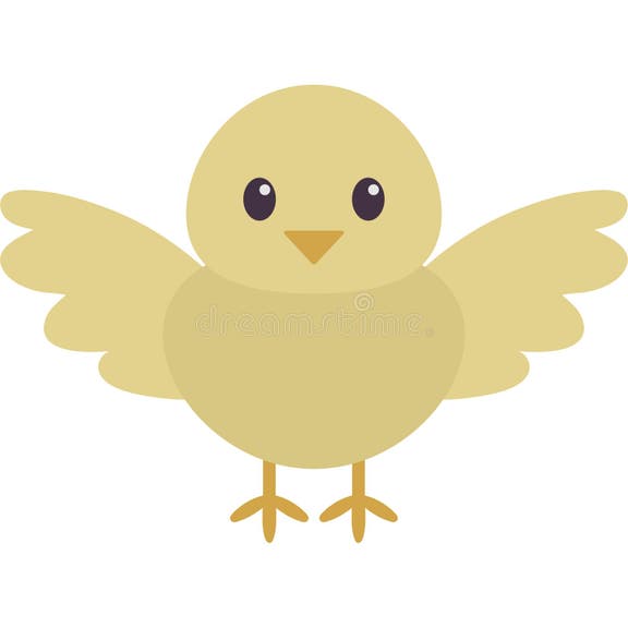 Flying Chick Vector Illustration Stock Vector - Illustration of white ...