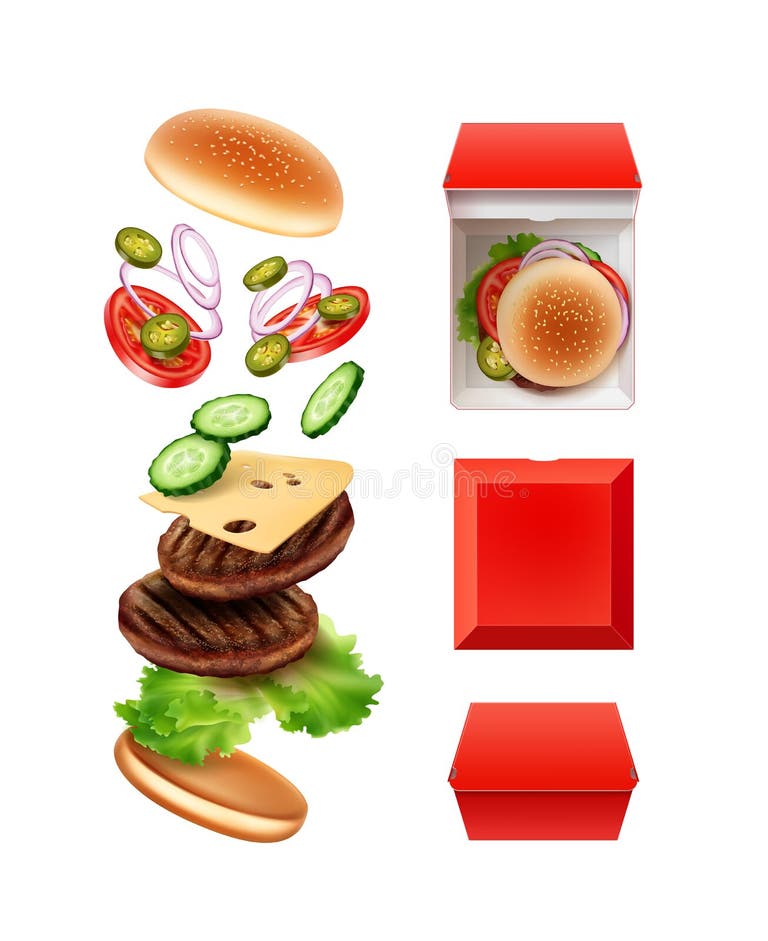 Exploded Sandwich Stock Illustrations – 197 Exploded Sandwich Stock ...