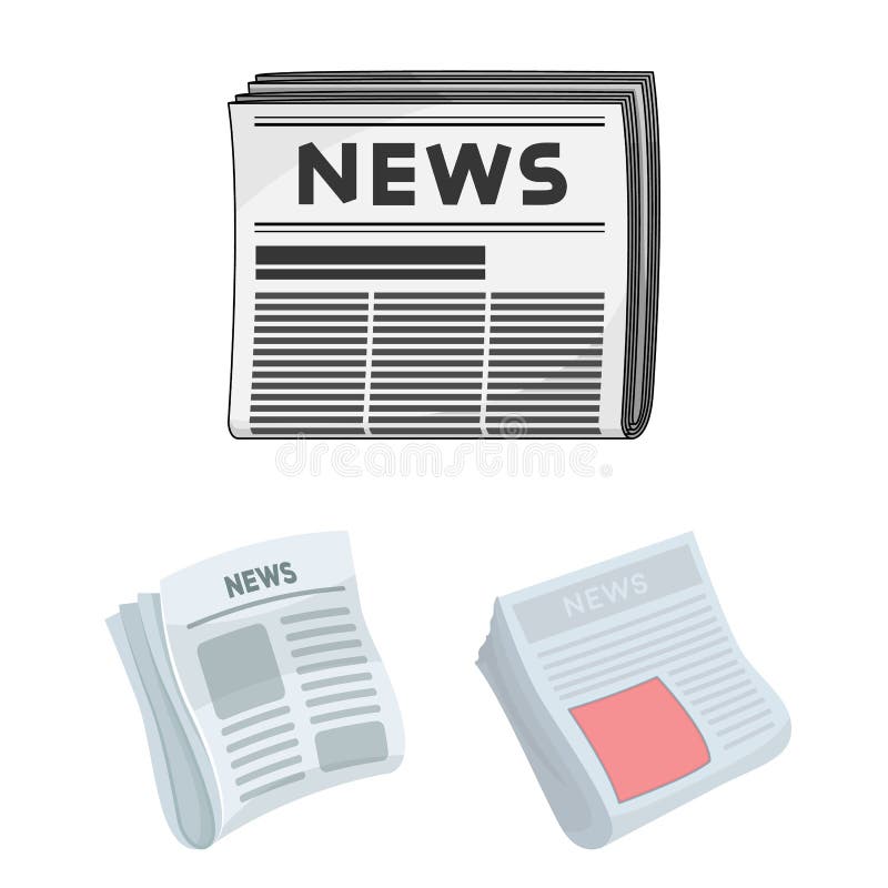 Vector Design of daily and Folded Logo. Collection of daily and Paper ...