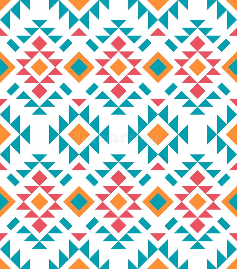 American Pattern. Geometric Seamless Ornament. Stock Vector ...