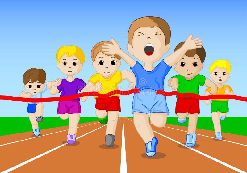 Runners and winner stock vector. Illustration of isolated - 30115011