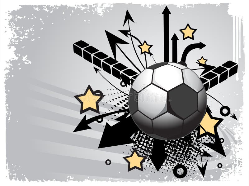 Atomic Mushroom in Form of Soccer Ball Stock Vector - Illustration of ...