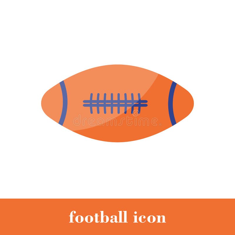 Football icon. Flat style stock vector. Illustration of college - 149130311