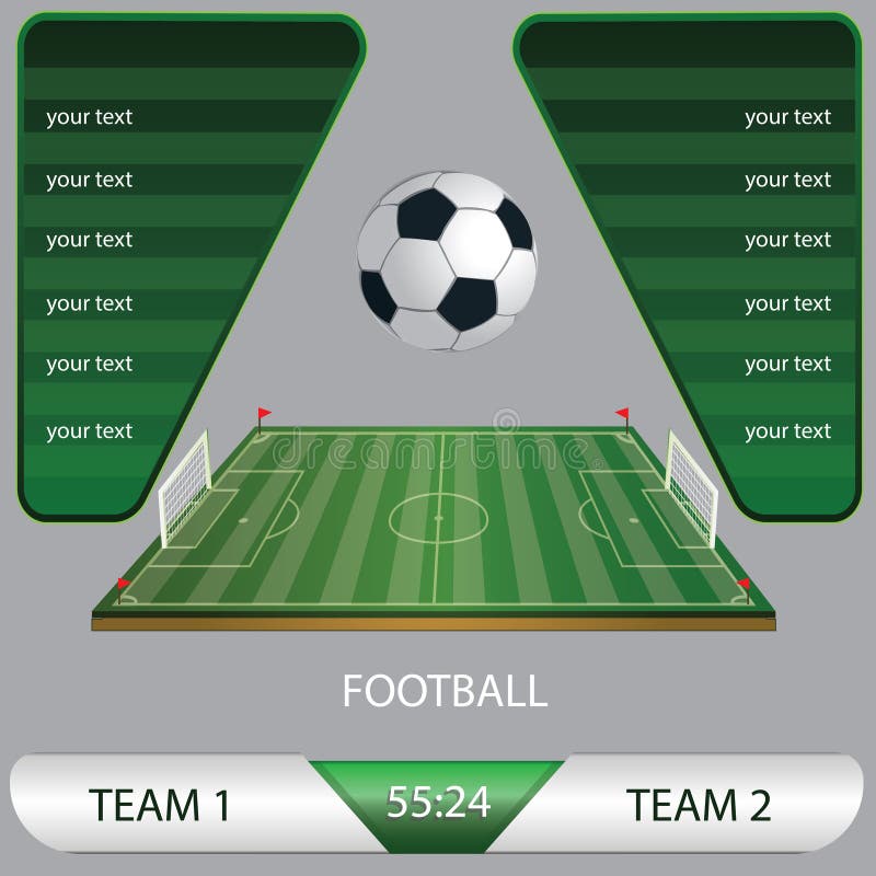 Vector Illustration of Football Match Stock Vector - Illustration of ...